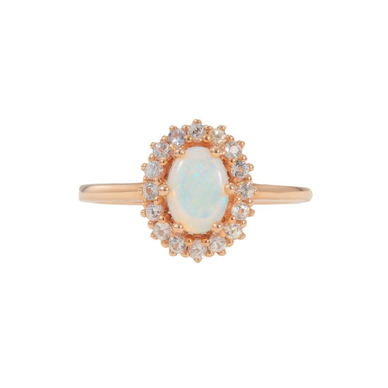Oval Australian Opal Engagement Ring - Carter – Sunday Island Jewelry